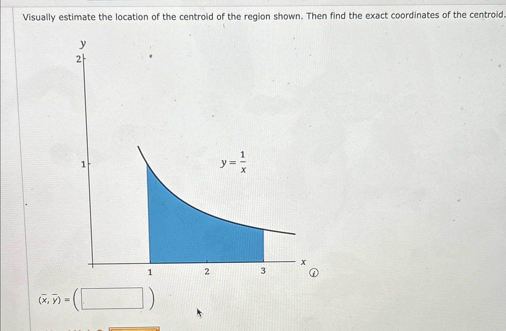 Solved Visually estimate the location of the centroid of the | Chegg.com