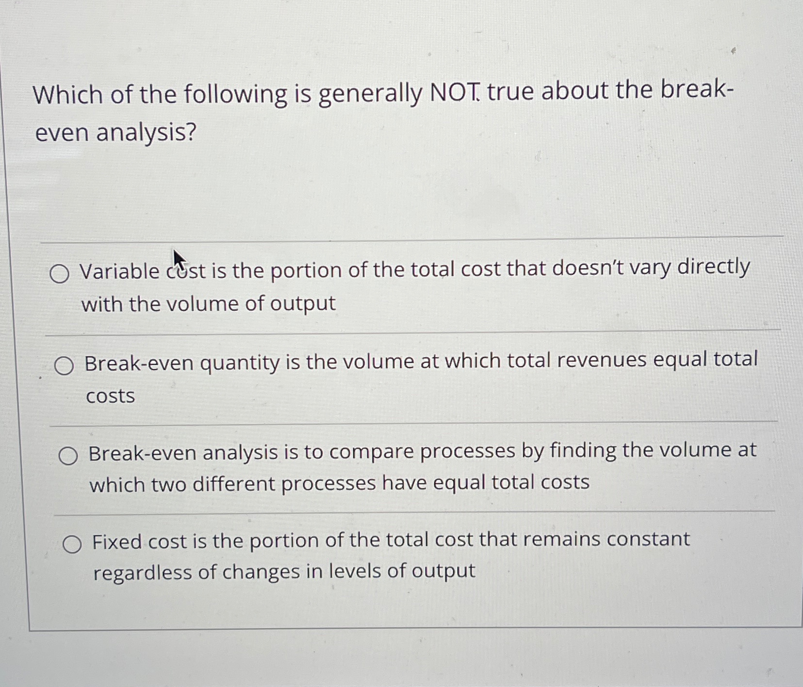 Solved Which of the following is generally NOT. true about | Chegg.com