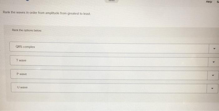 Solved Help Rank the waves in order from amplitude from | Chegg.com
