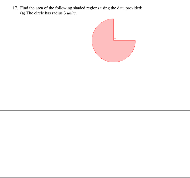 Solved Find the area of the following shaded regions using | Chegg.com