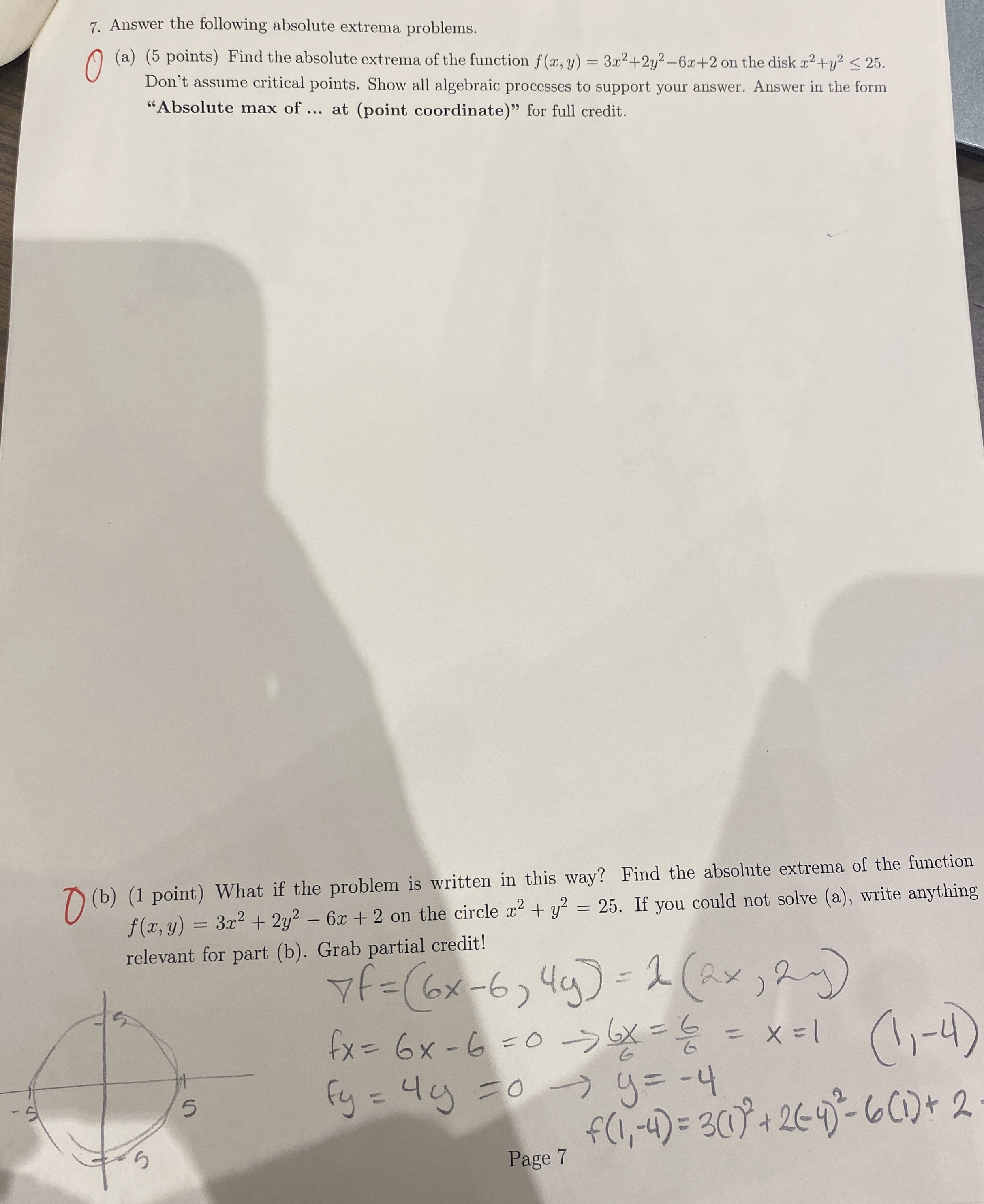 Solved Answer the following absolute extrema | Chegg.com