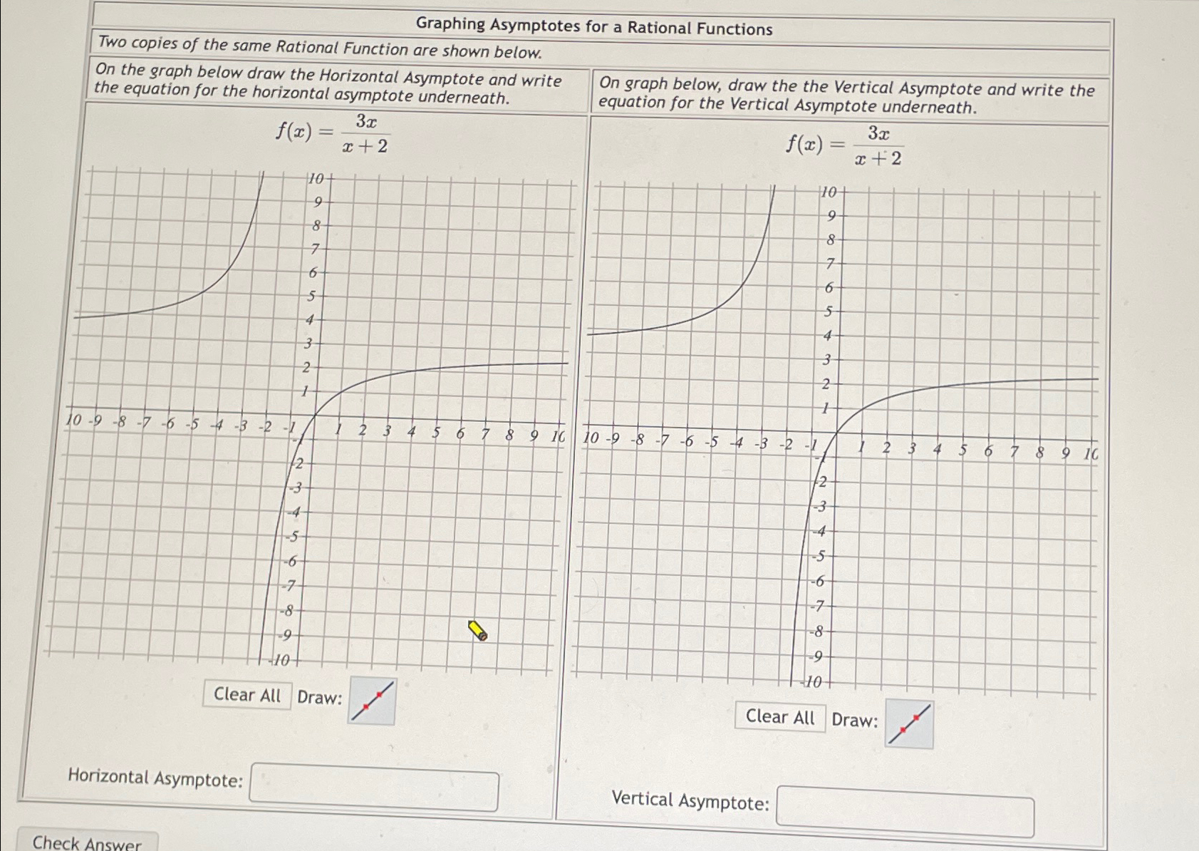Graphing Asymptotes for a Rational FunctionsTwo | Chegg.com