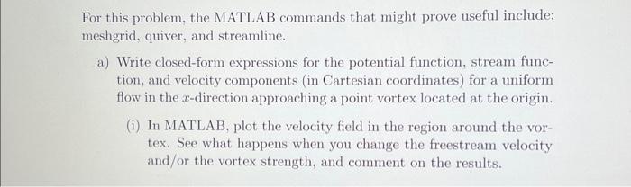For This Problem The Matlab Commands That Might 0451