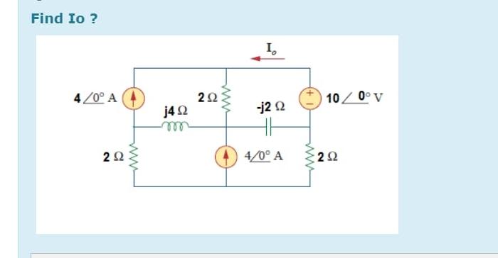Solved Find Io ?show all solutions details please ,be quick | Chegg.com