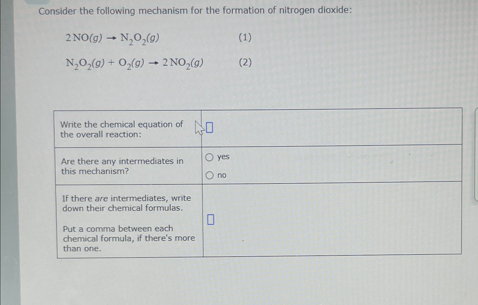 Solved Consider the following mechanism for the formation of | Chegg.com