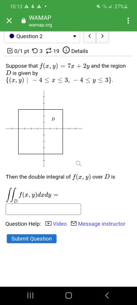 Solved 10:13 A &A 27% х .. WAMAP wamap.org Question 2 | Chegg.com