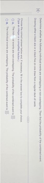Solved Determine whether the following individual events are | Chegg.com
