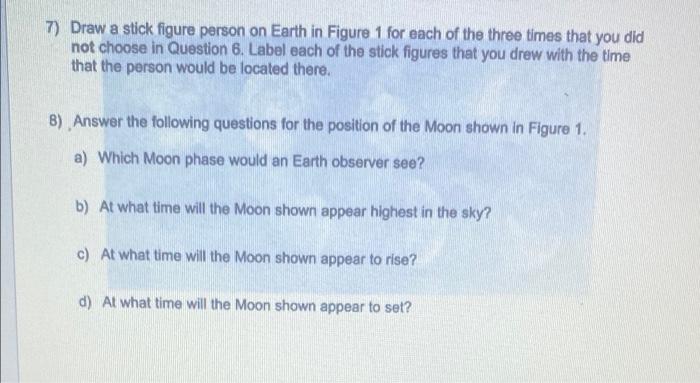 Solved Predicting Moon Phases Figure 1 shows the position of | Chegg.com