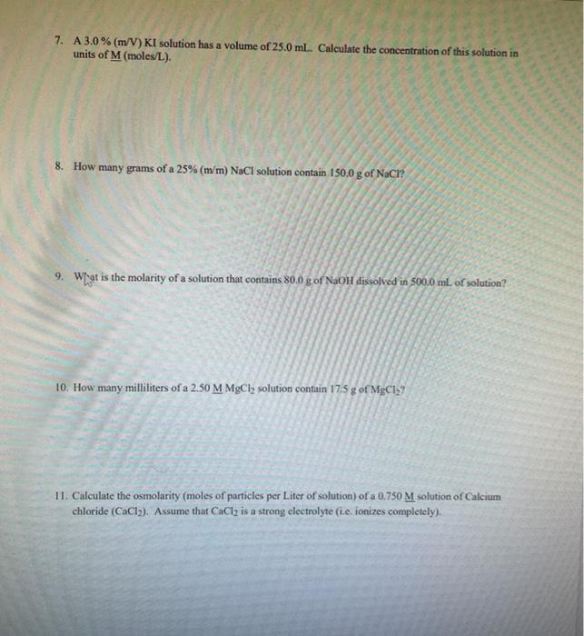 Solved 5. What is the difference between a mass/mass percent | Chegg.com