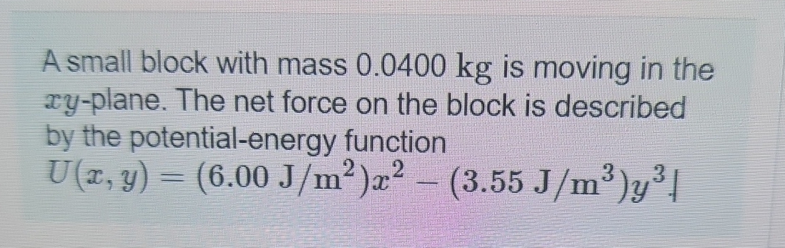 Solved A small block with mass 0.0400 ﻿kg is moving in the | Chegg.com
