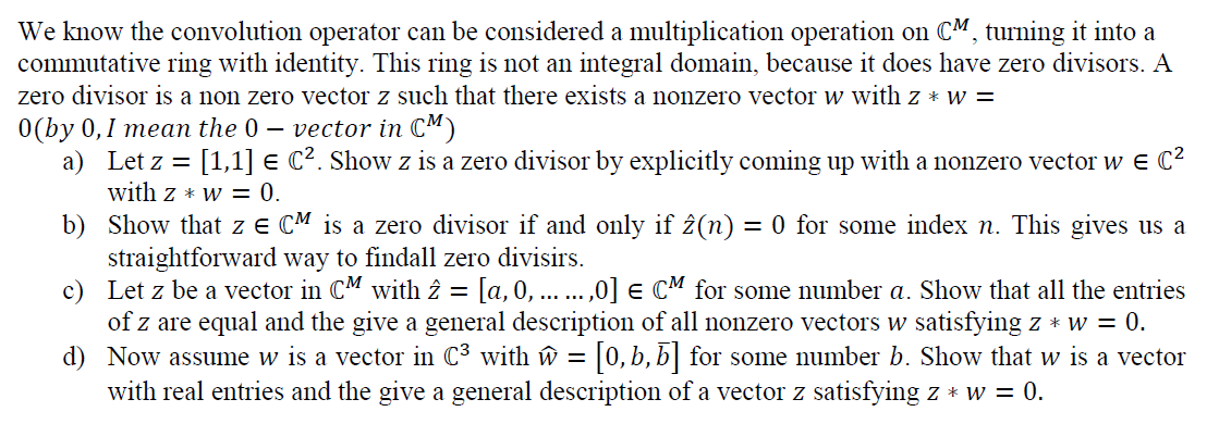 Solved We know the convolution operator can be considered a | Chegg.com