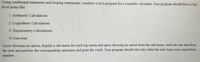 Solved Using conditional statements and looping statements, | Chegg.com