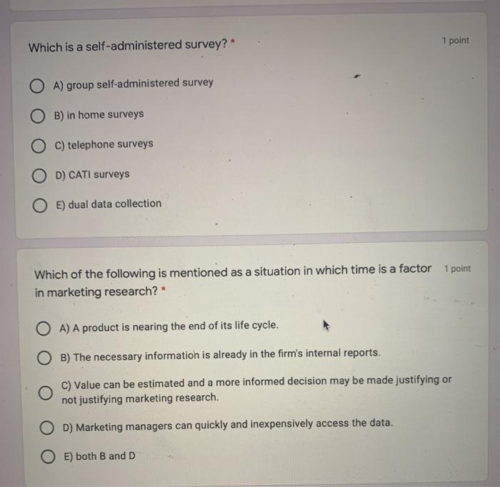 Solved 1 point External secondary data include sales | Chegg.com