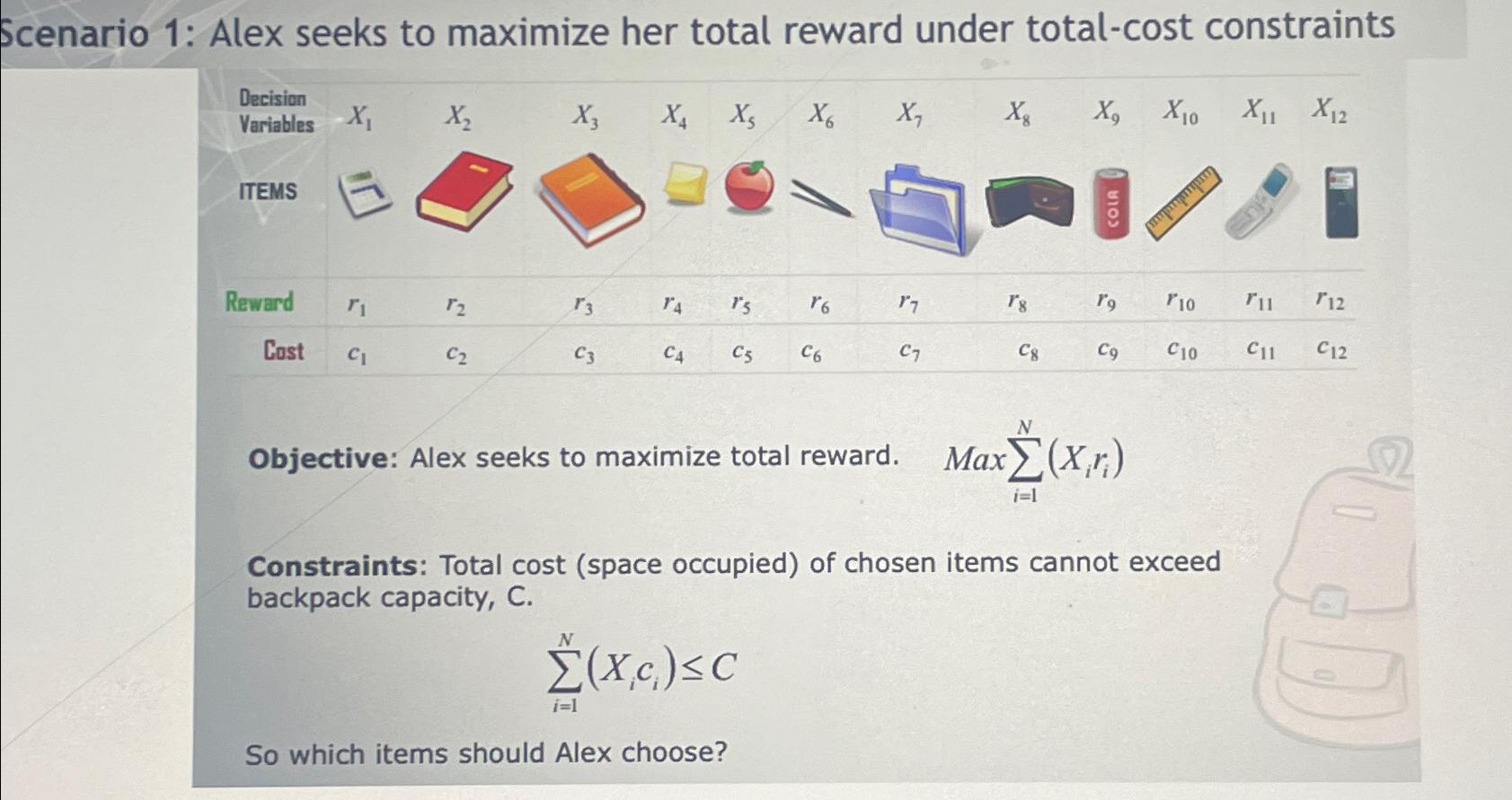 Solved Scenario 1: Alex seeks to maximize her total reward | Chegg.com