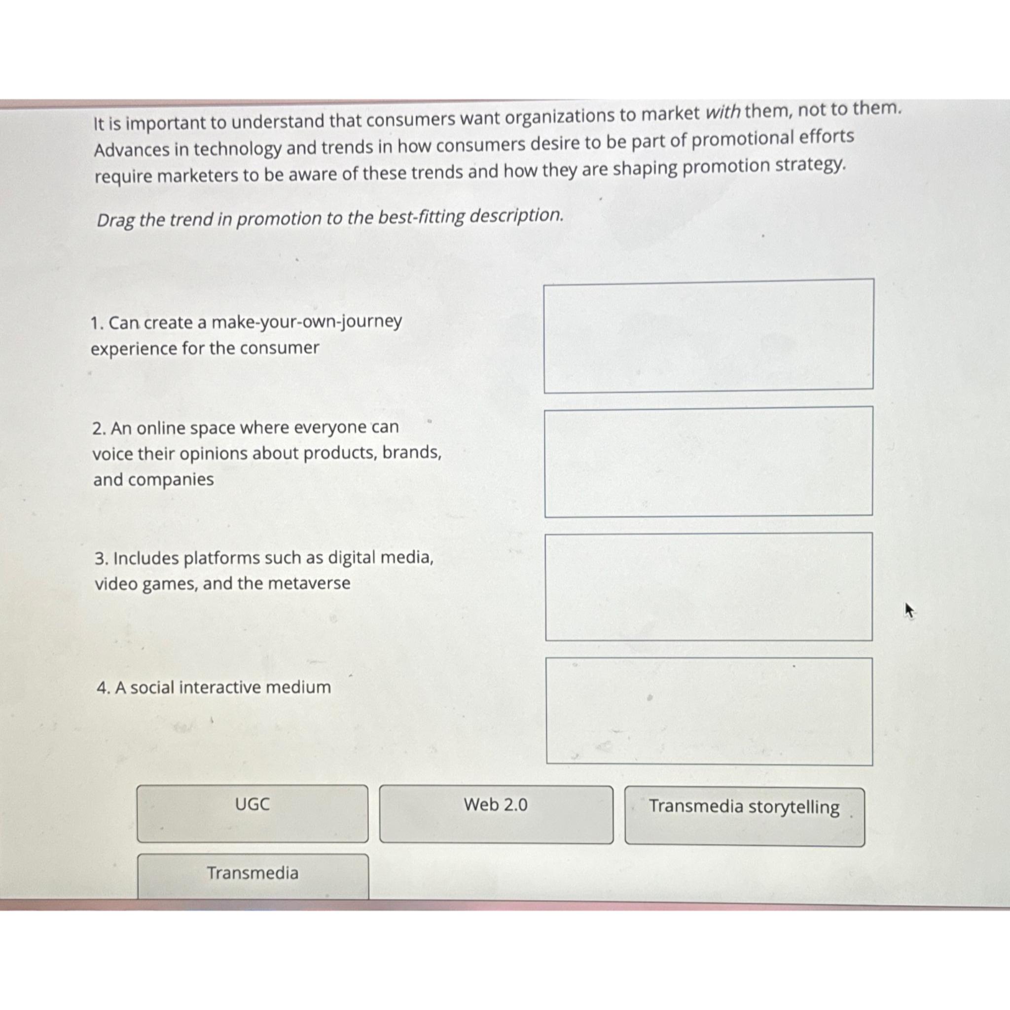 Solved It is important to understand that consumers want | Chegg.com