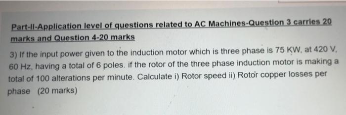 Solved Part-ll-Application level of questions related to AC | Chegg.com