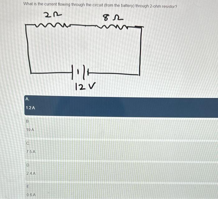 Solved What Is The Current Flowing Through The Circuit From