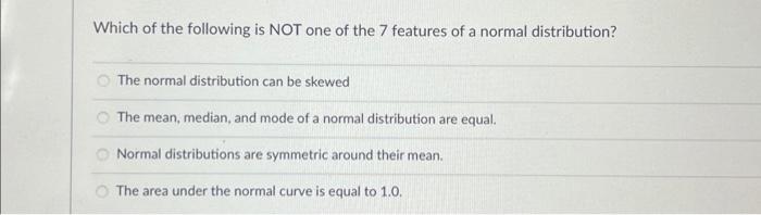 Solved Which of the following is NOT one of the 7 features | Chegg.com