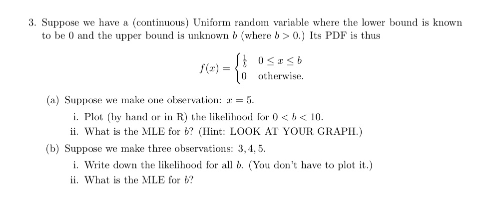 Solved Suppose We Have A Continuous ﻿uniform Random