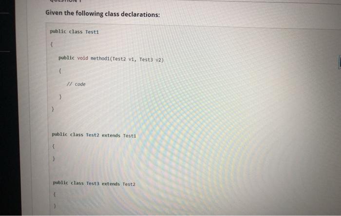 Solved Given The Following Class Declarations Public Class 4471