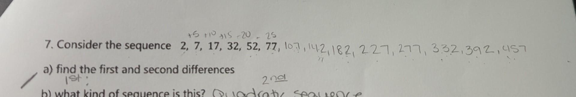 Solved 7. Consider the sequence | Chegg.com