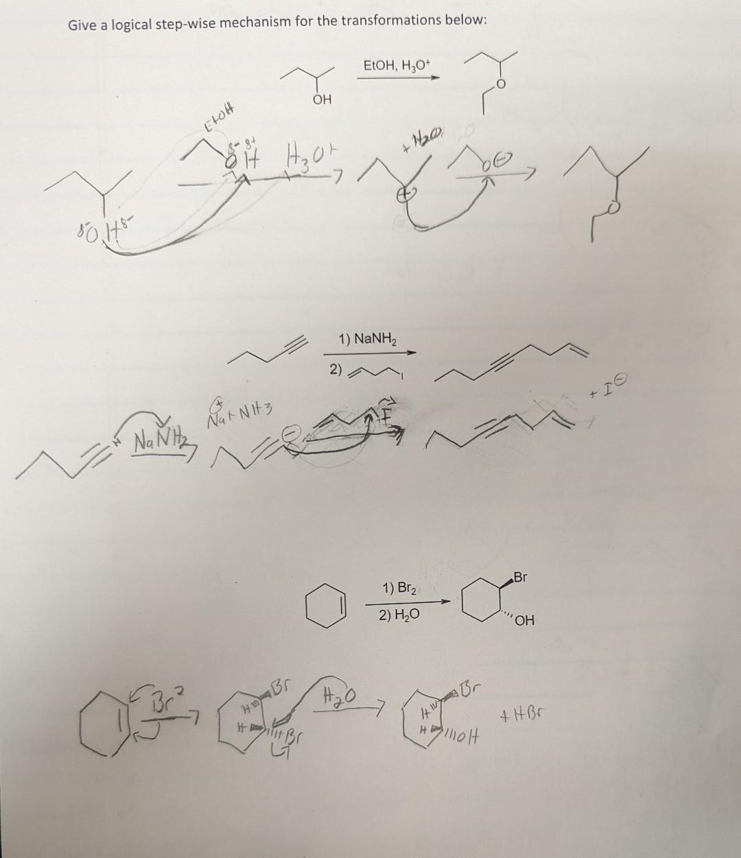 Solved Give a logical step-wise mechanism for the | Chegg.com