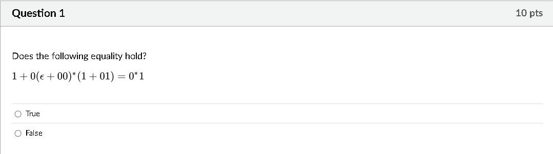 Solved Question 1Does the following equality | Chegg.com