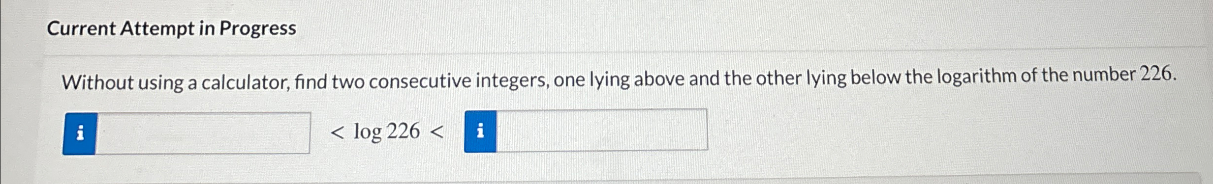 Solved Current Attempt in ProgressWithout using a | Chegg.com