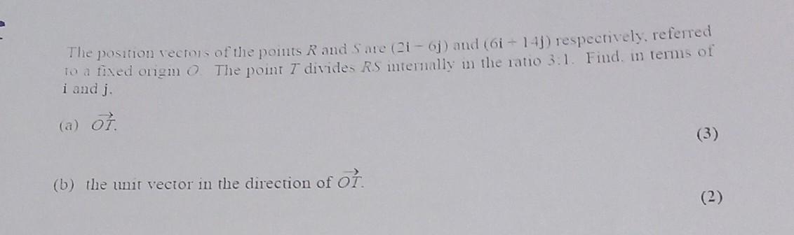 Solved The position rectoms of the points R and sin(2i−6j) | Chegg.com