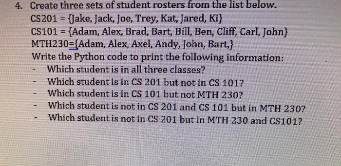 Solved Sets And Dictionaries 1 Write A Function Called 4208