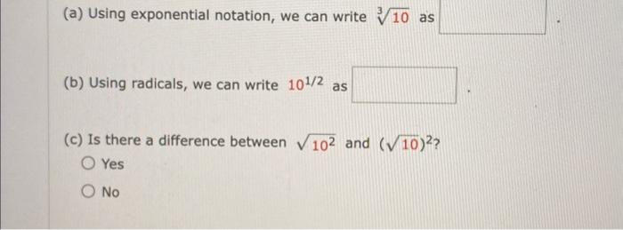 Solved (a) Using exponential notation, we can write 310 as | Chegg.com