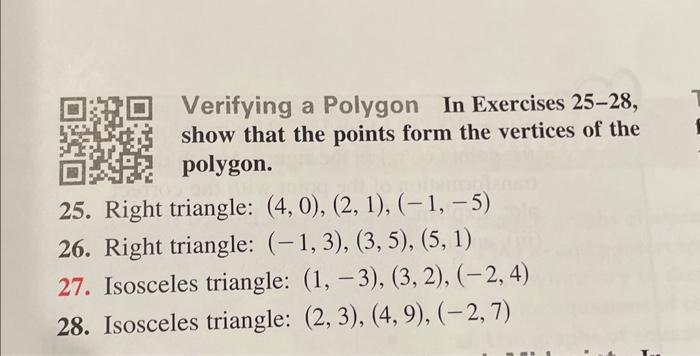 Solved Verifying a Polygon In Exercises 25-28, show that the | Chegg.com