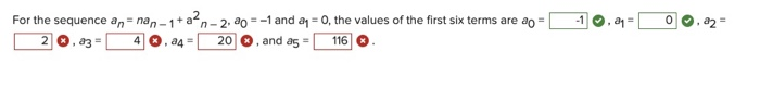 Solved 1 1 For the sequence anan-1-an-2+ an-3, ao = 1, a1 = | Chegg.com