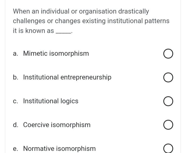 Solved When an individual or organisation drastically | Chegg.com