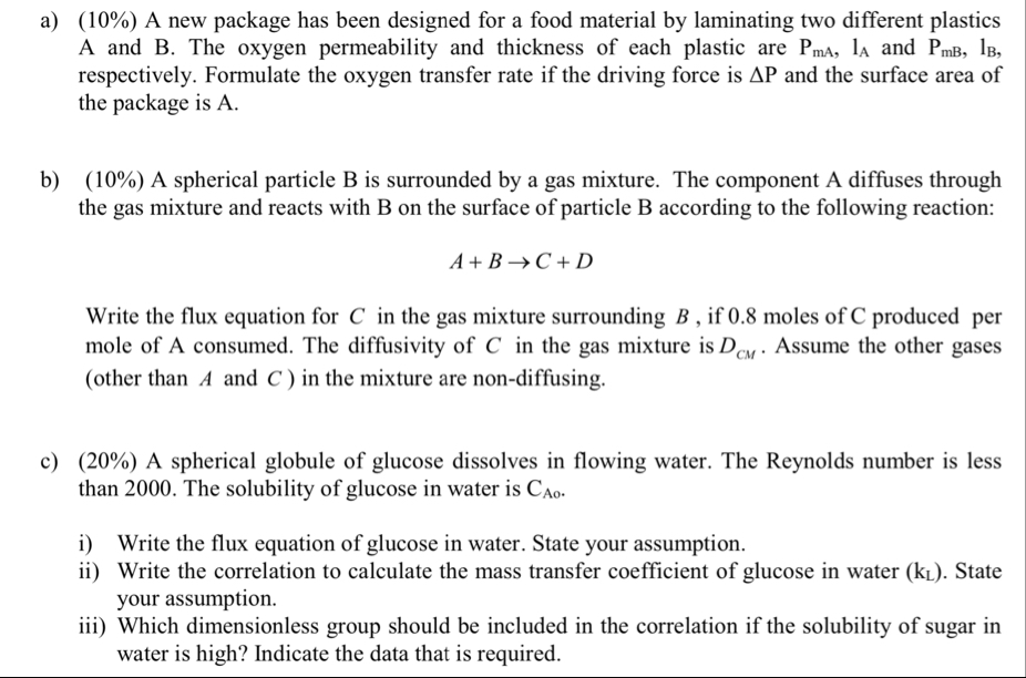 Solved a) (10%) ﻿A new package has been designed for a food | Chegg.com