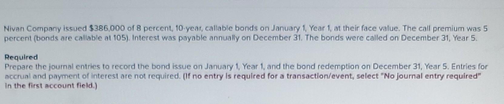 Solved Nivan Company issued $386,000 of 8 percent, 10-year, | Chegg.com