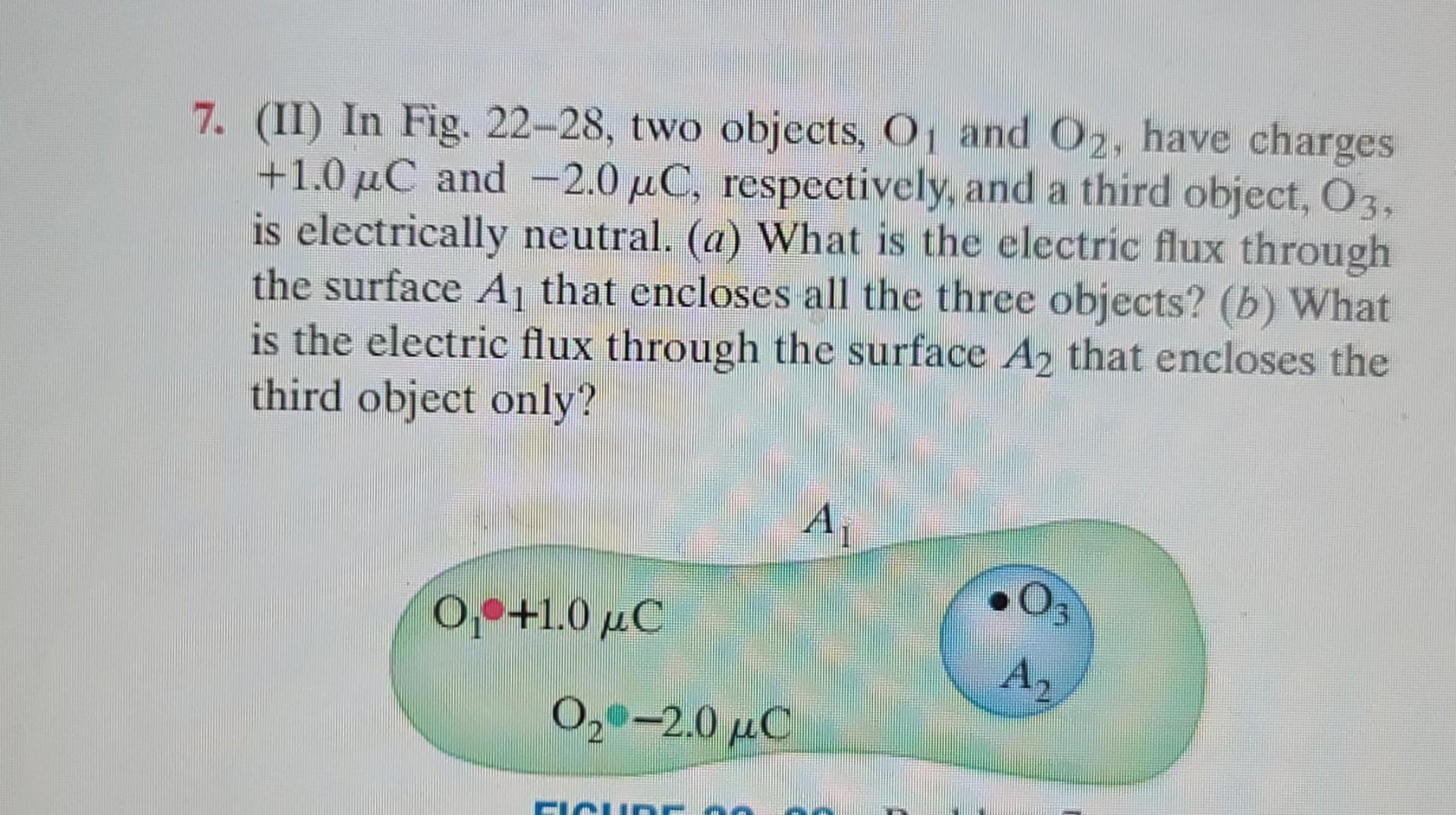 Solved 7. (II) In Fig. 22−28, two objects, O1 and O2, have | Chegg.com