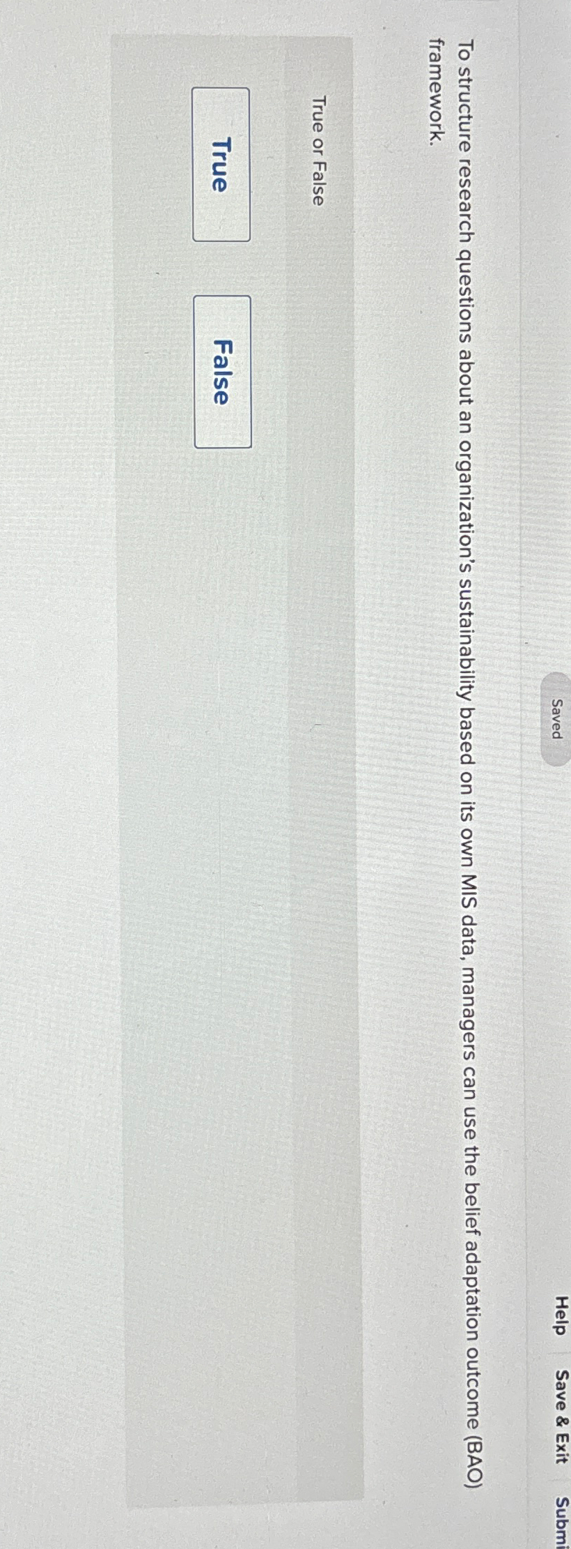 Solved SavedHelpSave & ExitSubmiTo structure research | Chegg.com