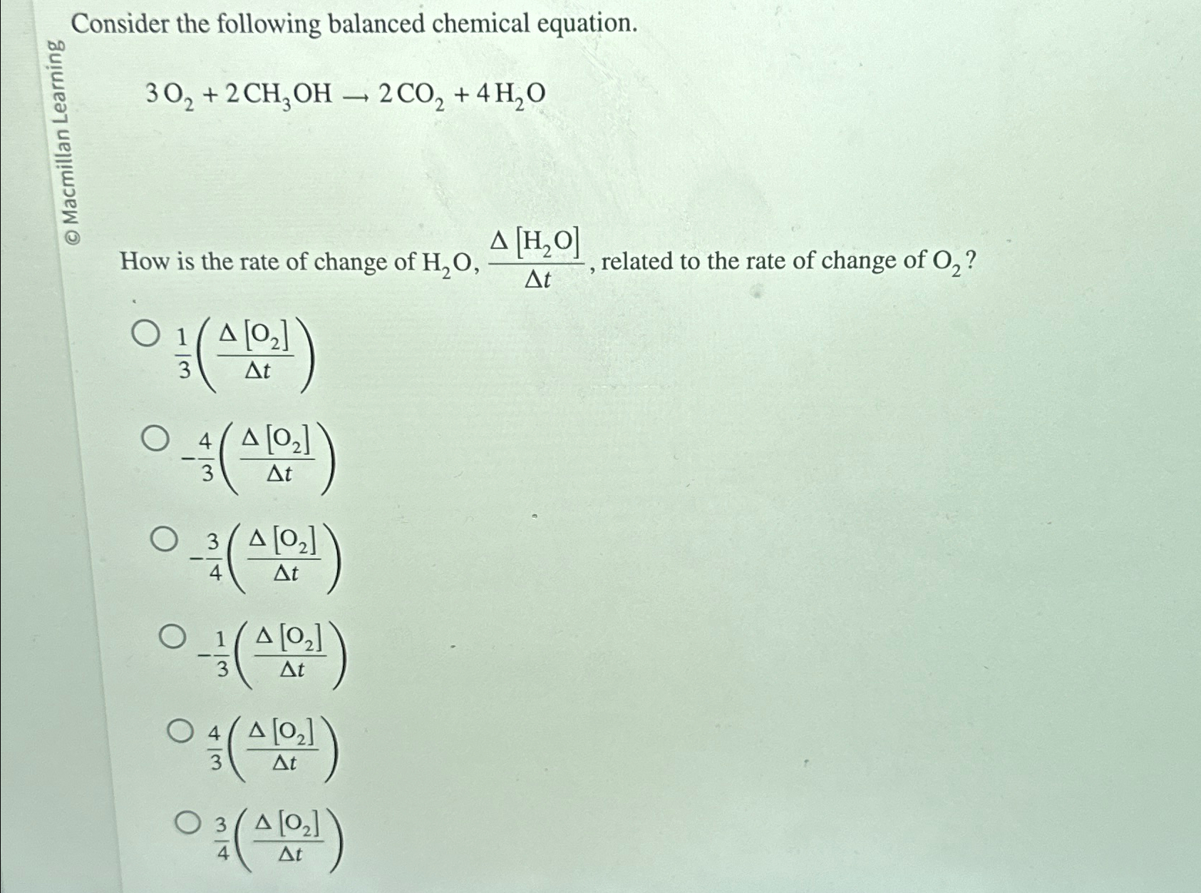 Solved Consider the following balanced chemical | Chegg.com