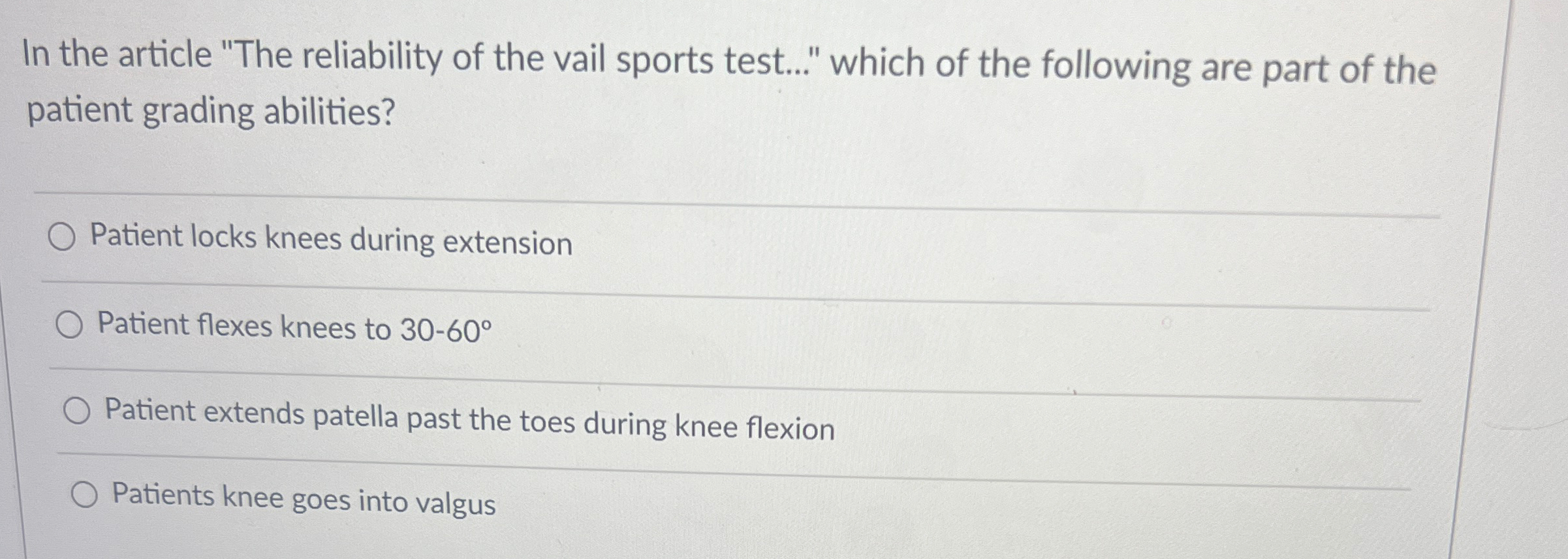 Solved In the article "The reliability of the vail sports | Chegg.com