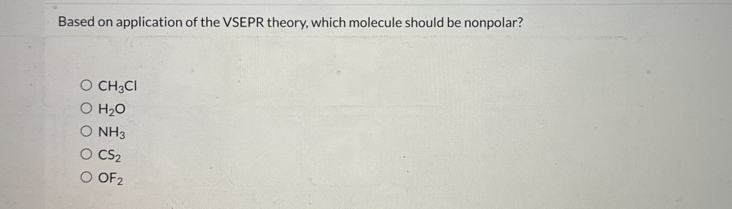 Solved Based on application of the VSEPR theory, which | Chegg.com