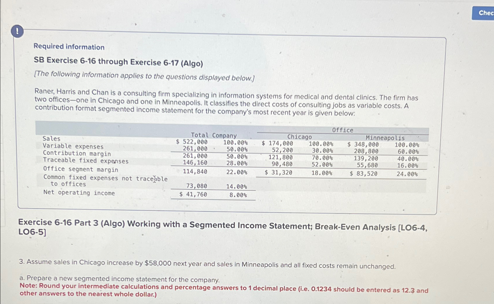 Solved Required informationSB Exercise 6-16 ﻿through | Chegg.com