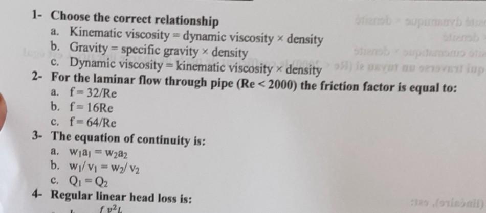 [Solved]: 1- Choose the correct relationship a. Ki