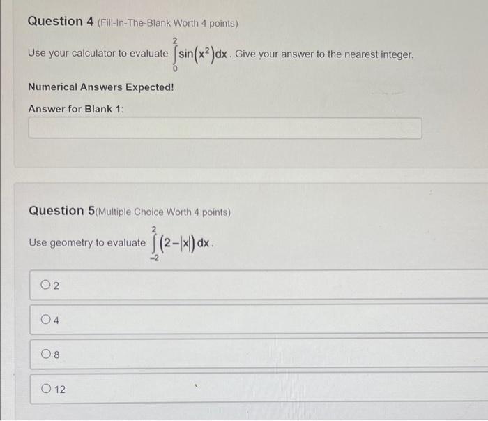 Solved Question 4 (Fill-ln-The-Blank Worth 4 points) Use | Chegg.com