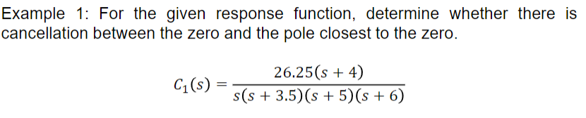 Solved Example 1: For the given response function, determine | Chegg.com