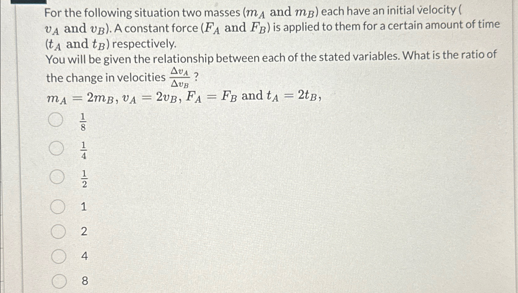 For the following situation two masses ( mA ﻿and mB ) | Chegg.com
