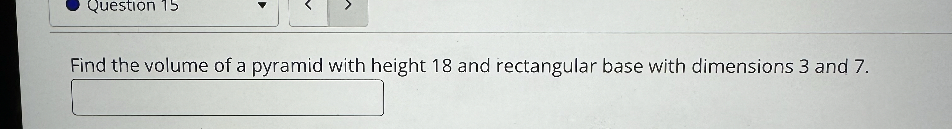 Solved by an EXPERT Find the volume of a pyramid with height 18 ﻿and | Chegg.com