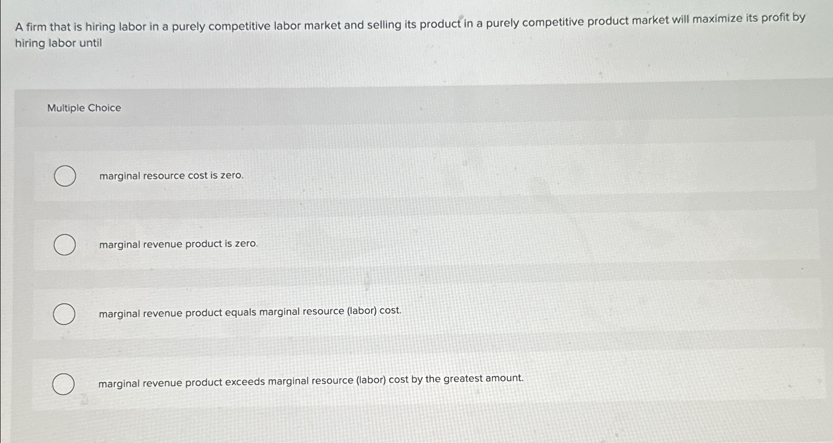 Solved A firm that is hiring labor in a purely competitive | Chegg.com