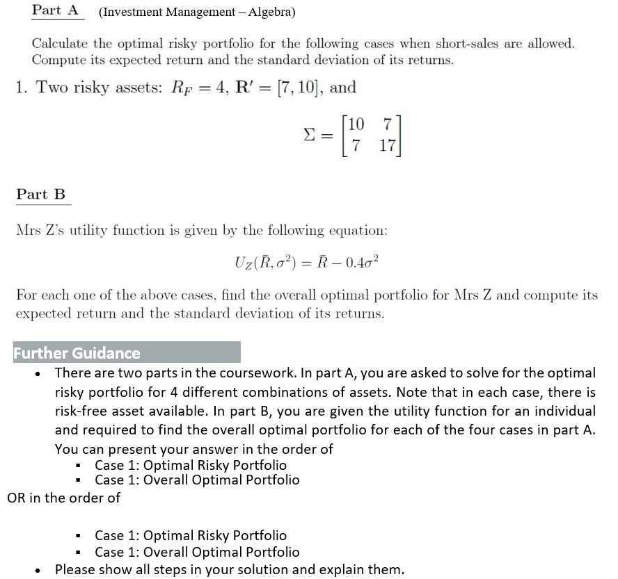Solved Part A ?(()()) (Investment | Chegg.com