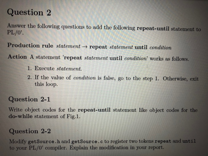 Solved Homework from Programming Language Processor class... | Chegg.com